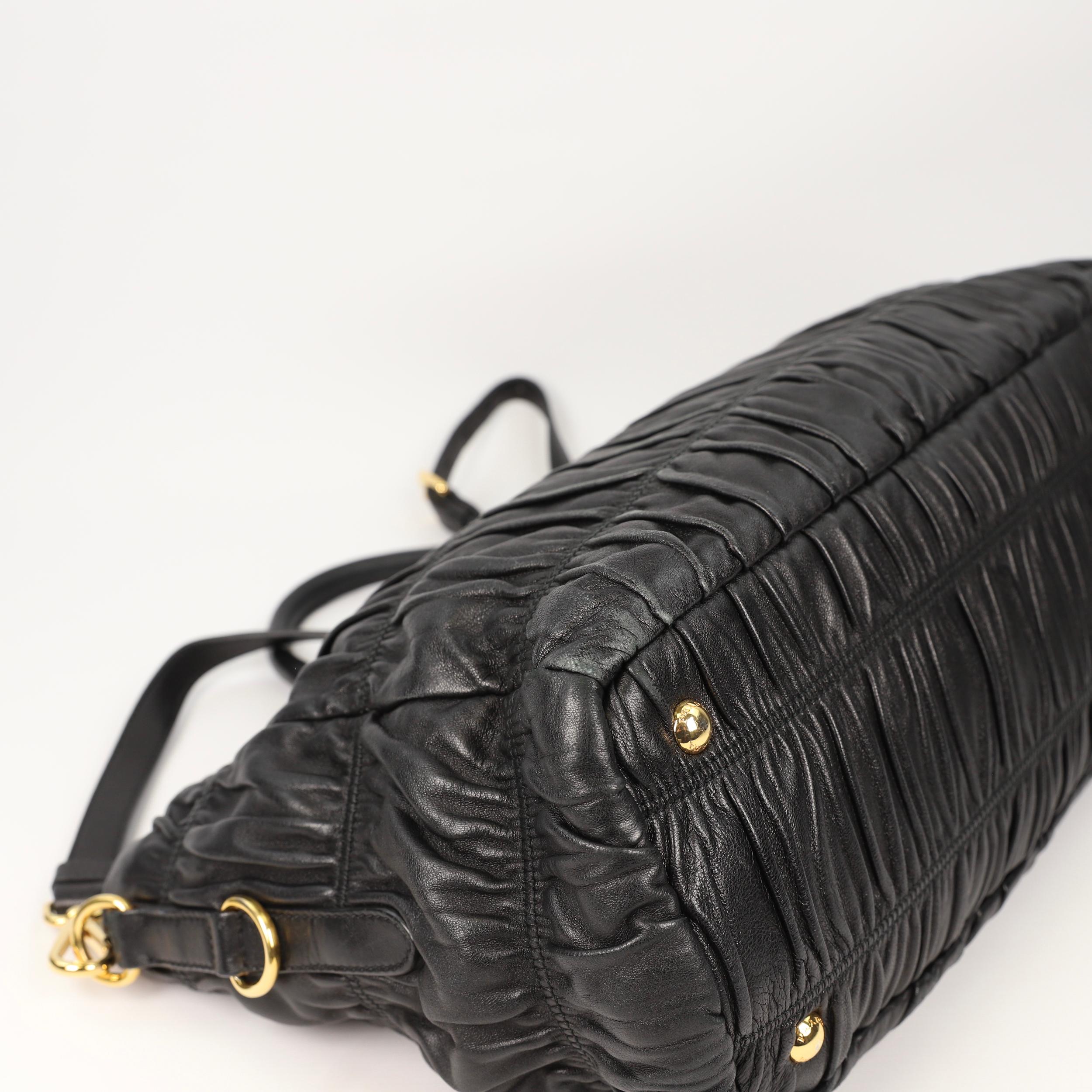 Prada Nappa Gaufre Convertible Handbag For Sale at 1stDibs