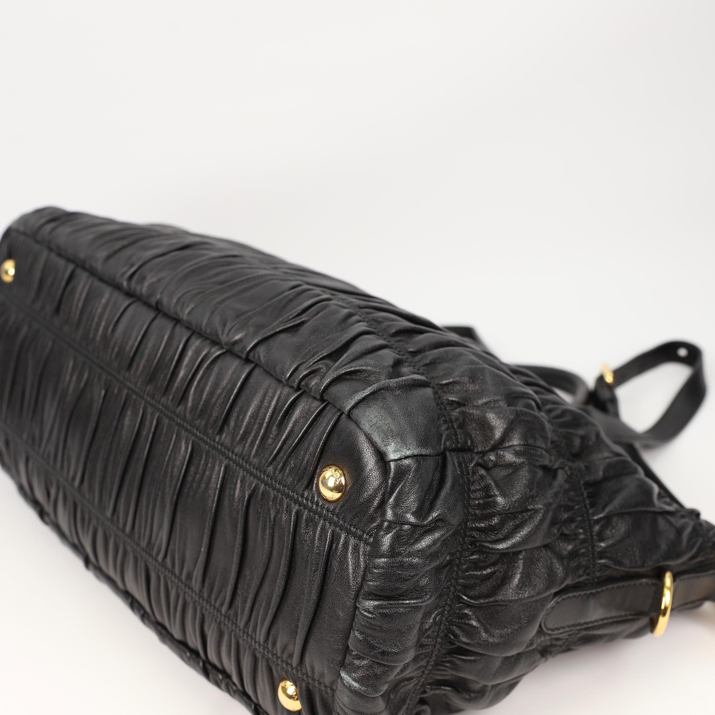 Prada Nappa Gaufre Convertible Handbag For Sale at 1stDibs