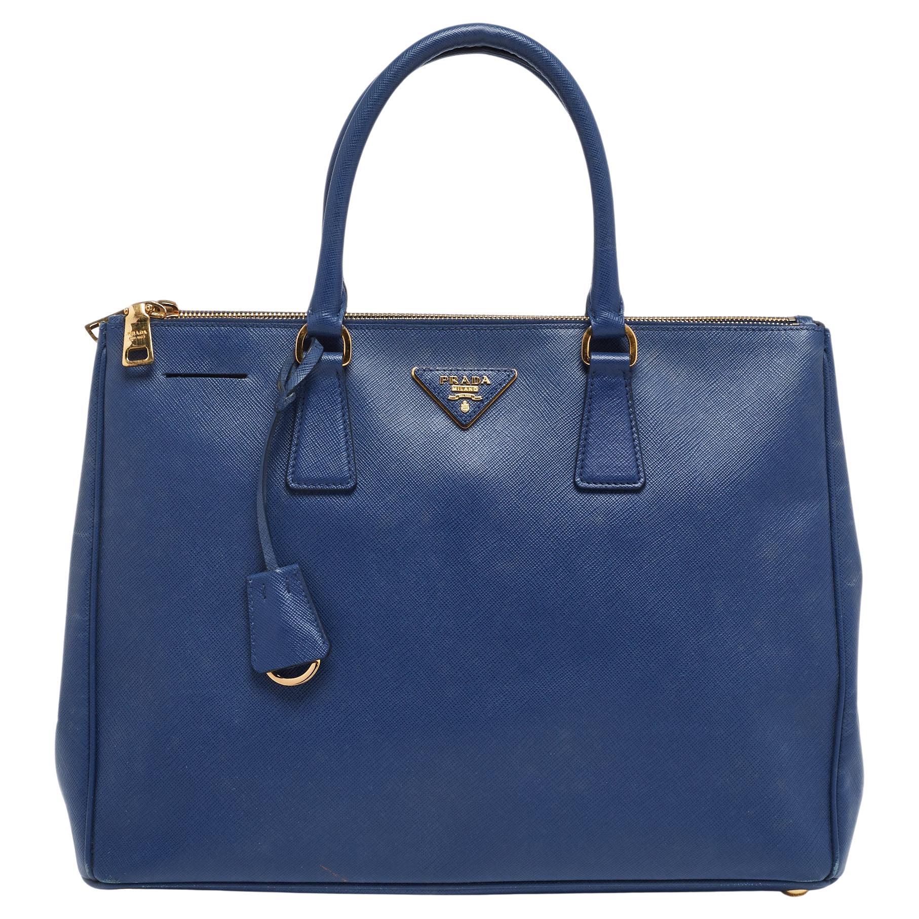 Prada Blue Gingham Print Nylon Tote at 1stDibs | prada gingham