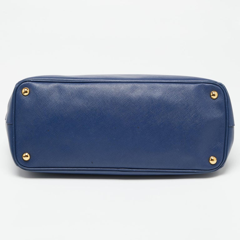 Prada Navy Blue Saffiano Lux Leather Large Galleria Tote at 1stDibs