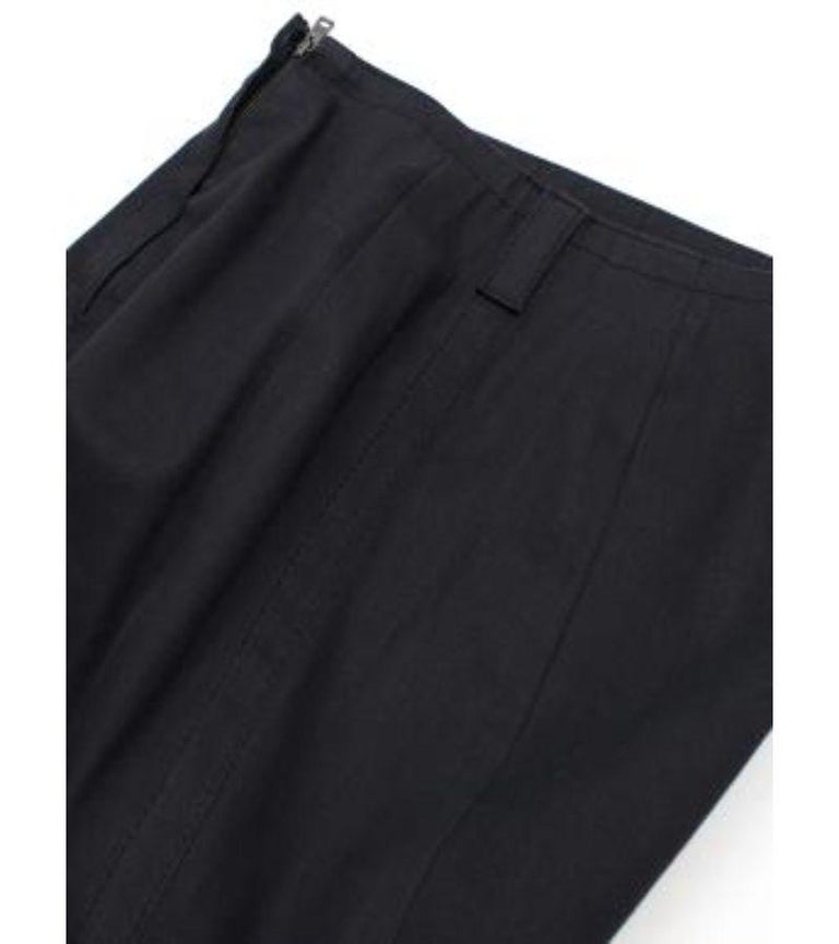 Prada Navy Pencil Skirt For Sale at 1stDibs