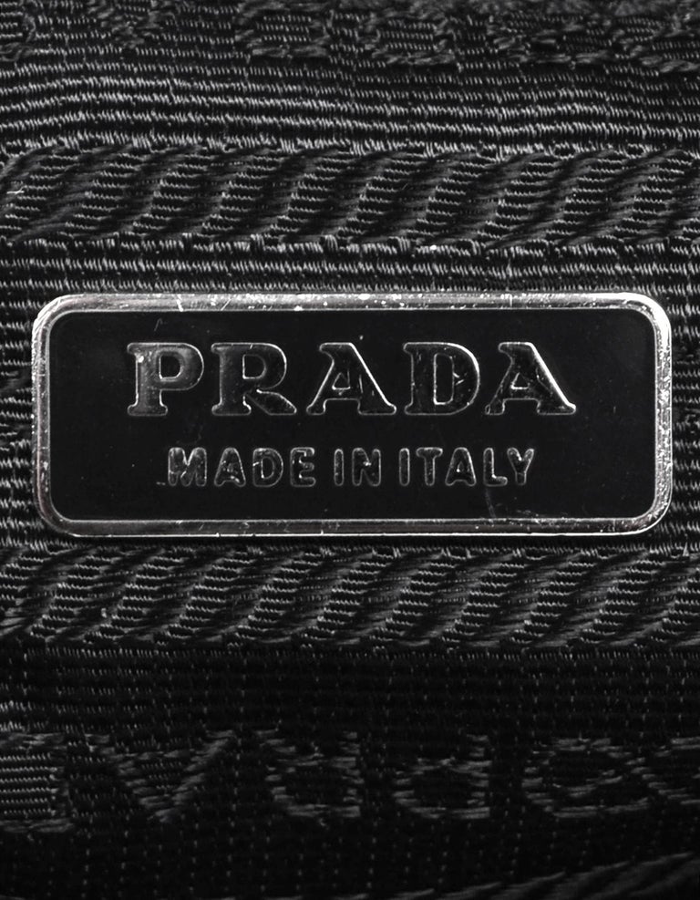 Prada Navy/White Brocade Handbag w/ Lurex at 1stDibs