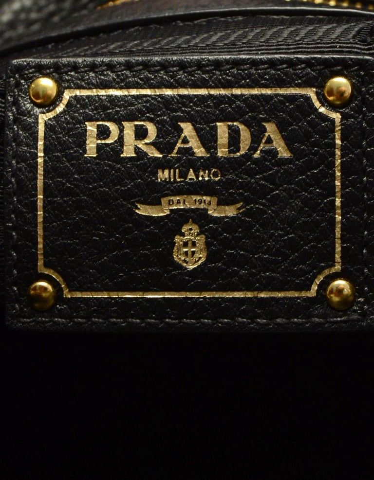 Prada Nero Black Vitello Phenix Leather Tote Bag For Sale at 1stDibs ...