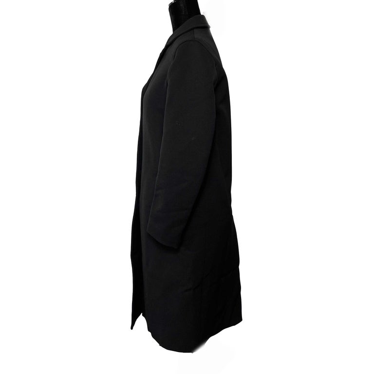 Prada Nylon Double Pocket Long Overcoat Jacket Black 38 US 2 For Sale ...