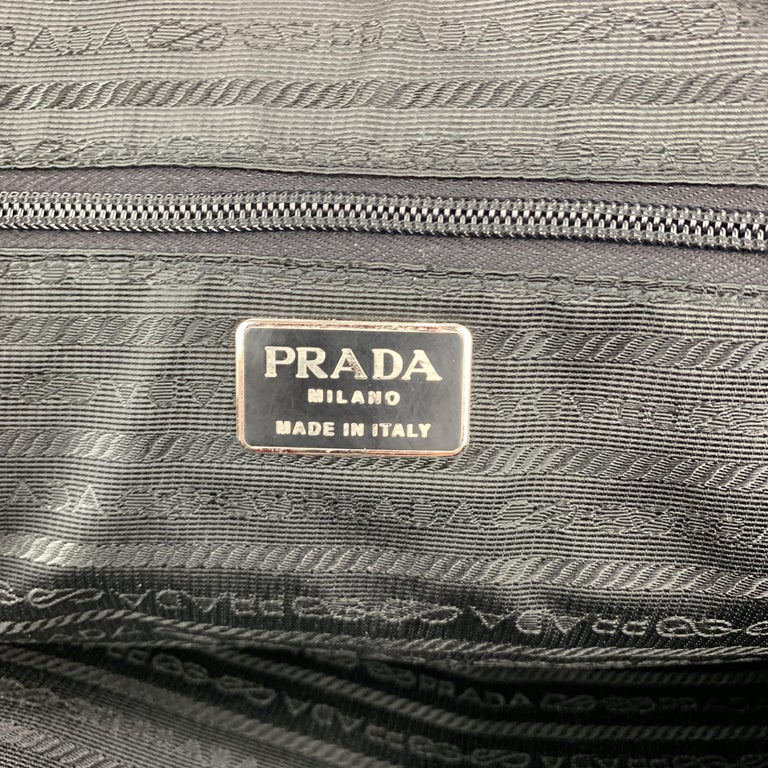 PRADA Nylon and Leather Double Snap Briefcase at 1stDibs