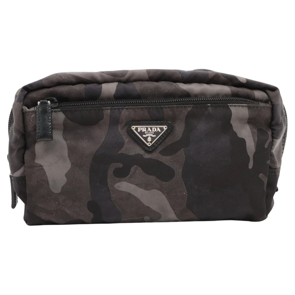 Prada Nylon Pouch Camouflage For Sale at 1stDibs