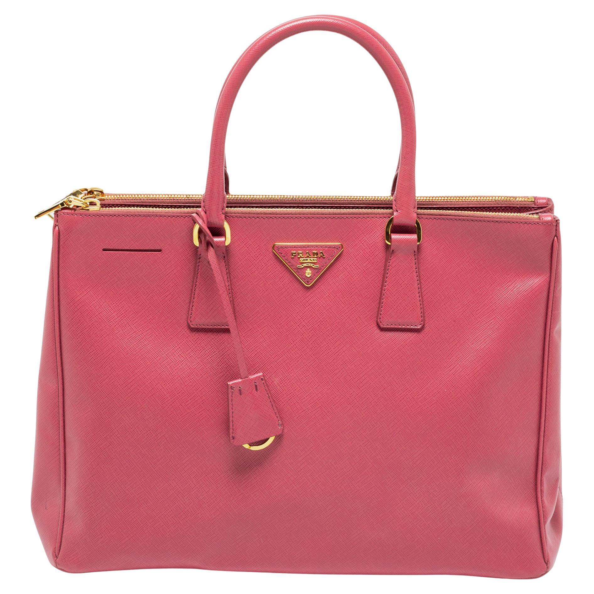 Prada Pink Satin Ruffle Tote Bag at 1stDibs
