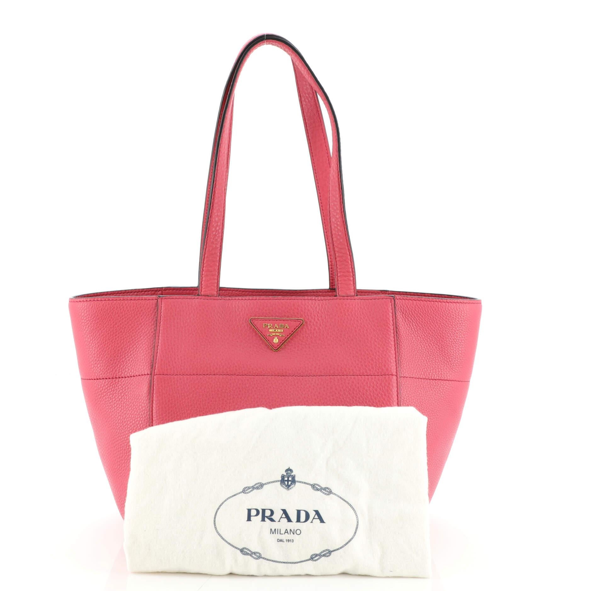 Prada Open Tote Vitello Daino Small at 1stDibs | prada 165 bag