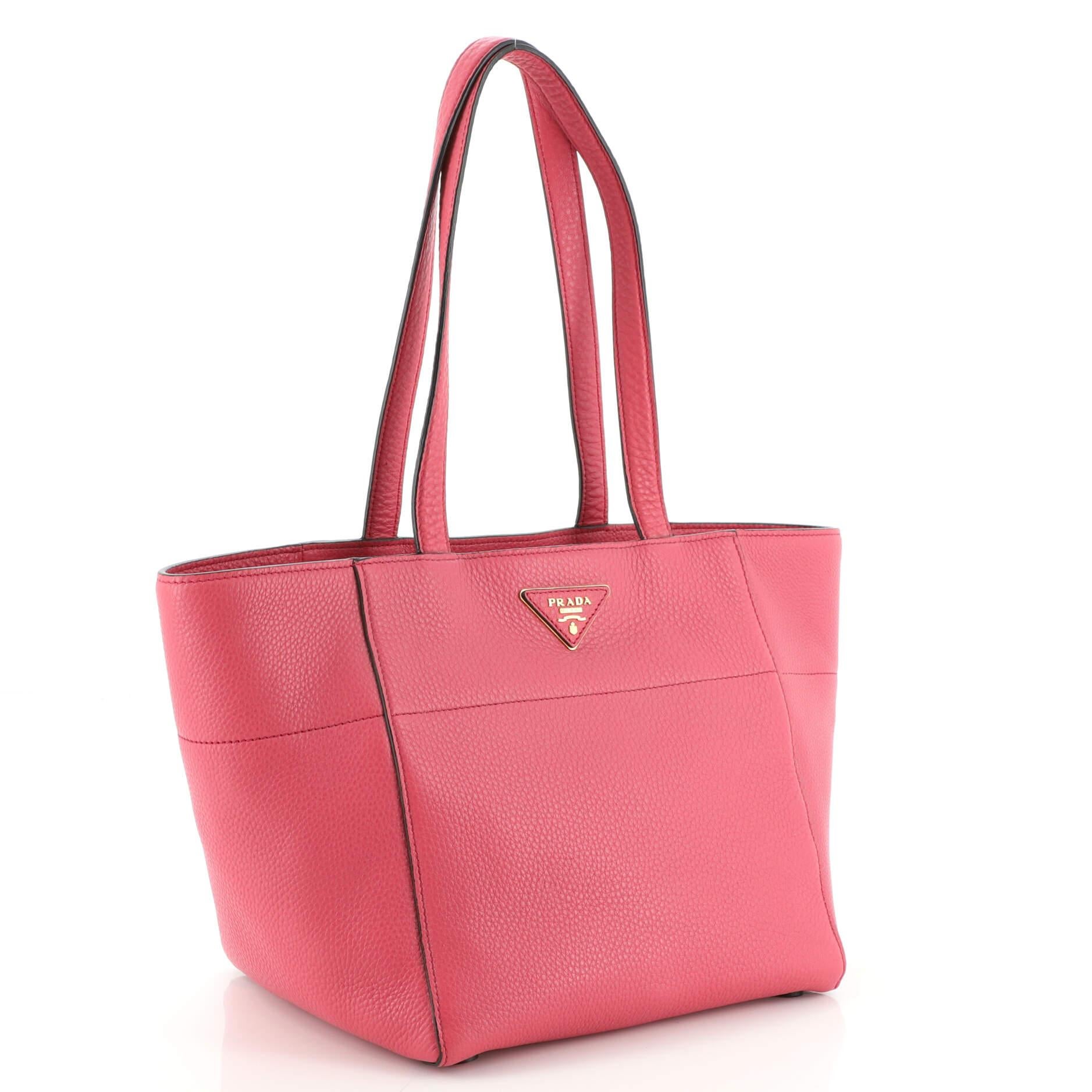 Prada Open Tote Vitello Daino Small at 1stDibs | prada 165 bag