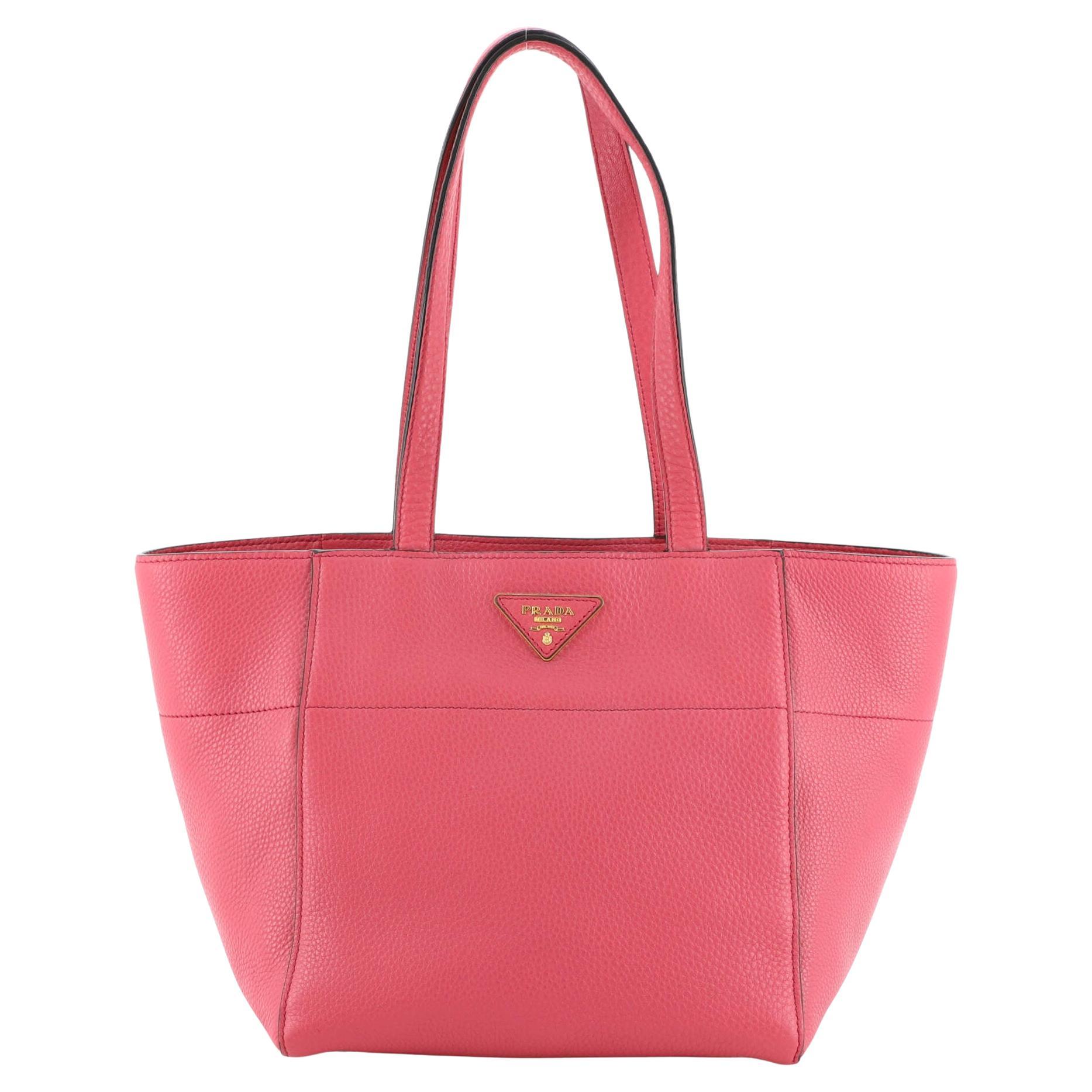 Prada Pink Satin Ruffle Tote Bag at 1stDibs