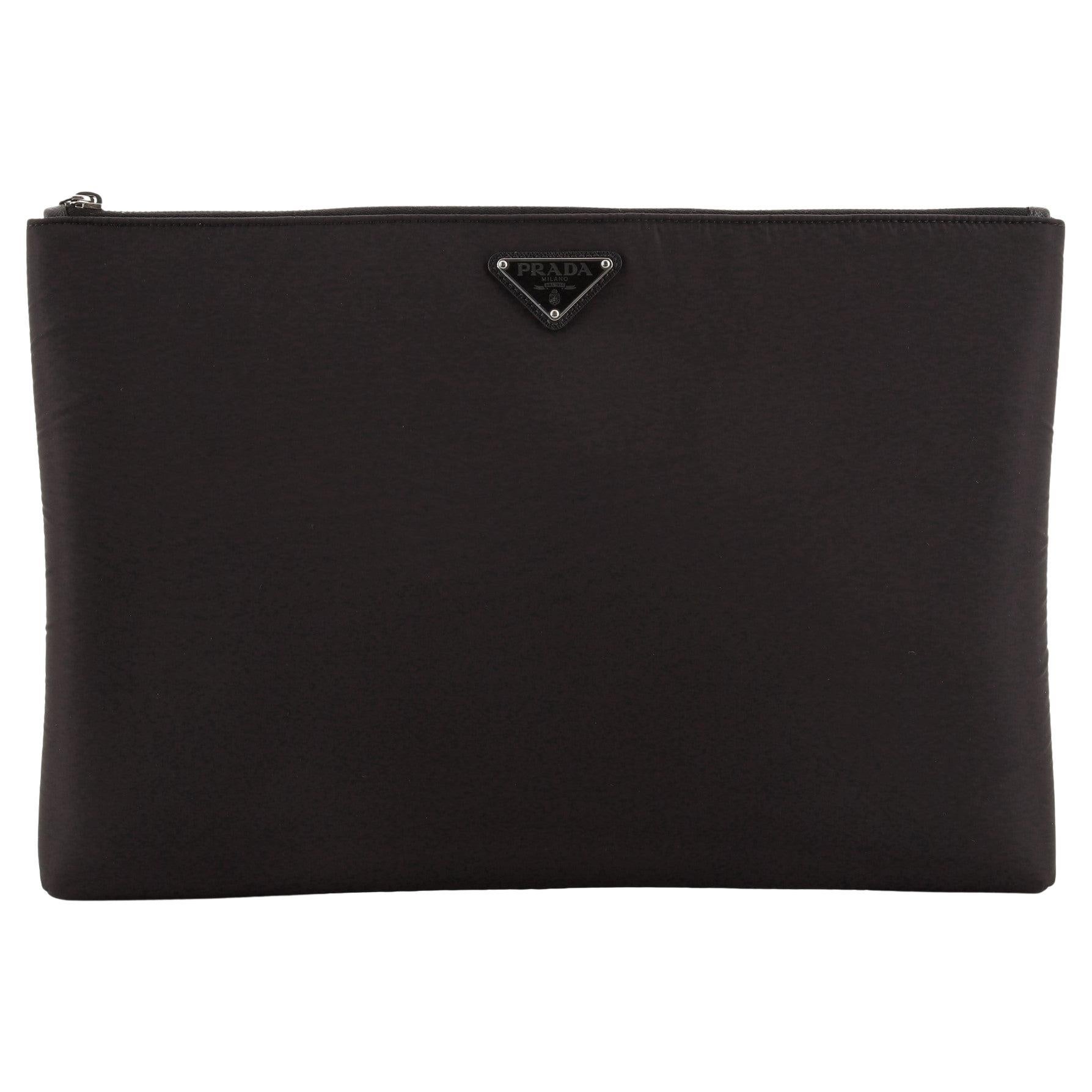 PRADA Light Blue Leather Clutch/Wristlet at 1stDibs