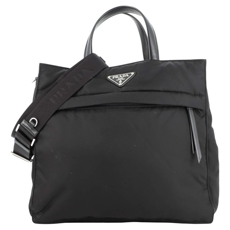 Prada Padded Convertible Front Pocket Tote Tessuto Medium For Sale at ...