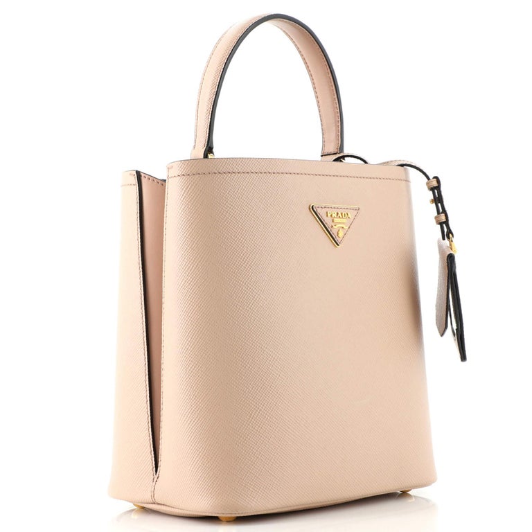 Prada Panier Bucket Bag Saffiano Leather Small For Sale at 1stDibs