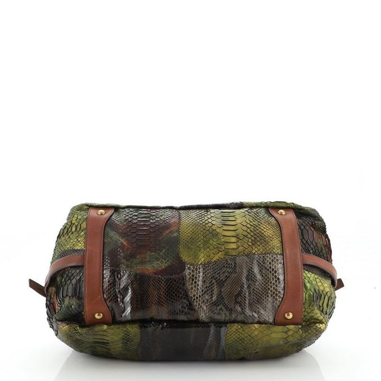 Prada Patchwork Tote Python with Crocodile Large at 1stDibs | prada patchwork bag