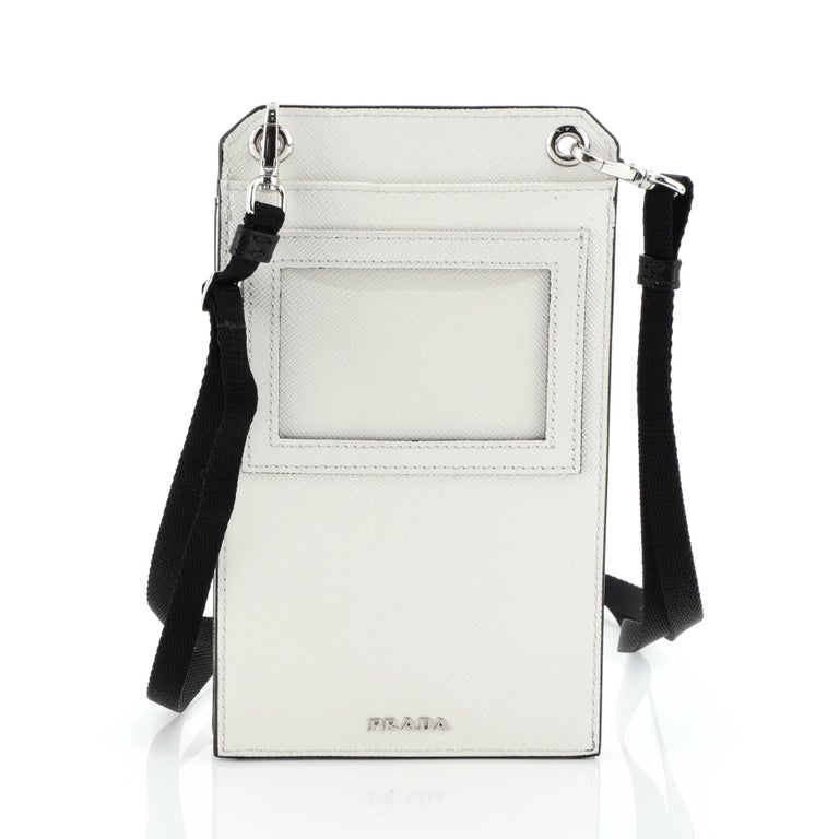 Prada Phone Holder Crossbody Bag Saffiano Leather at 1stDibs | prada ...