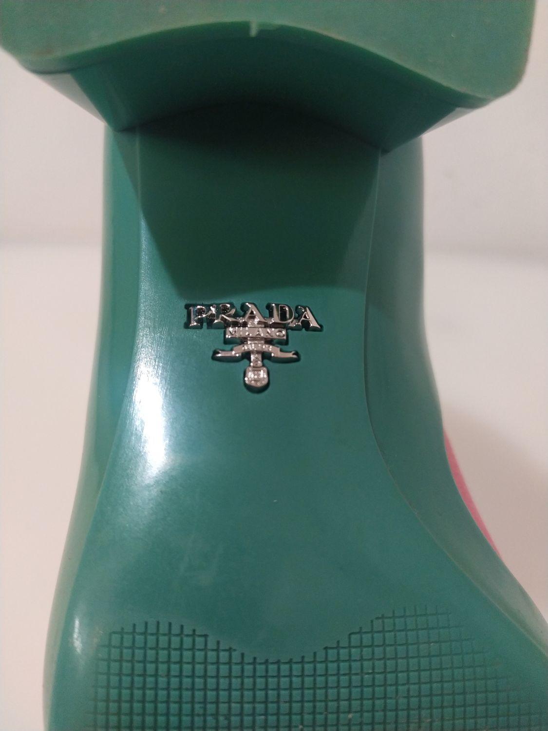 Prada Pink and Green Satin Shoe at 1stDibs | pink prada shoes, pink ...