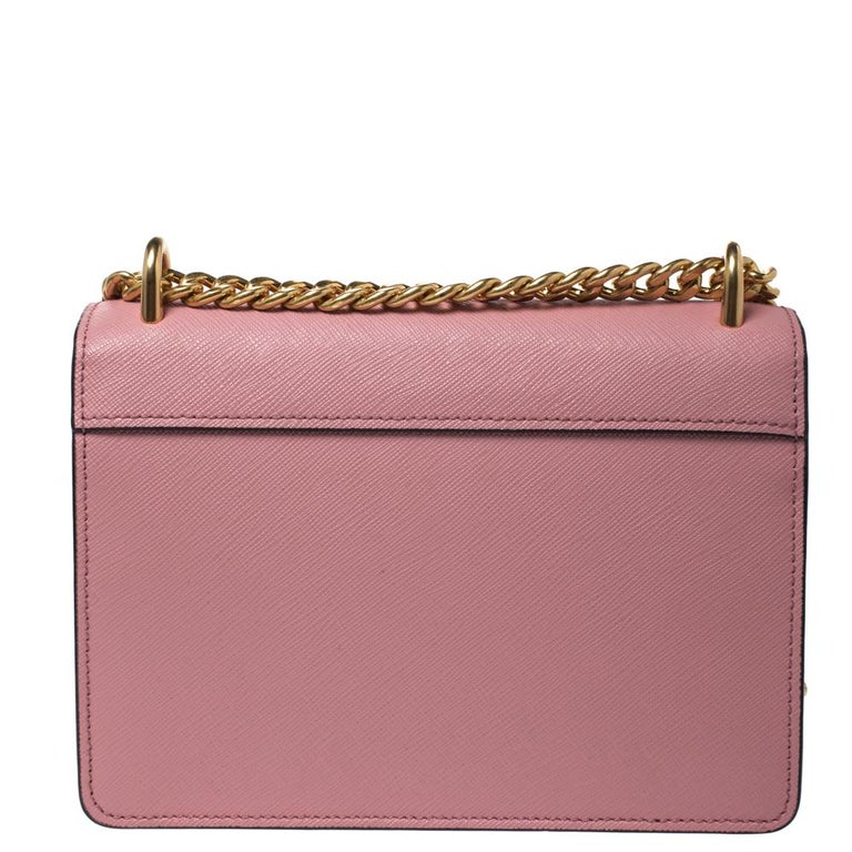 Prada Pink Leather Pattina Shoulder Bag at 1stDibs