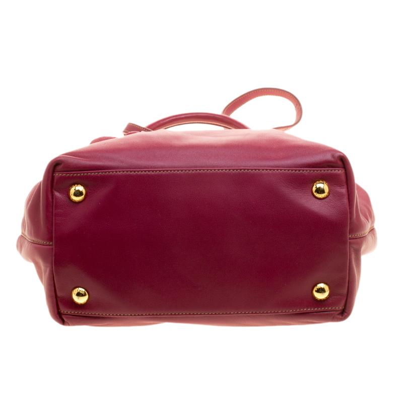 Prada Pink Nappa Leather Rose Satchel For Sale at 1stDibs | prada rose ...