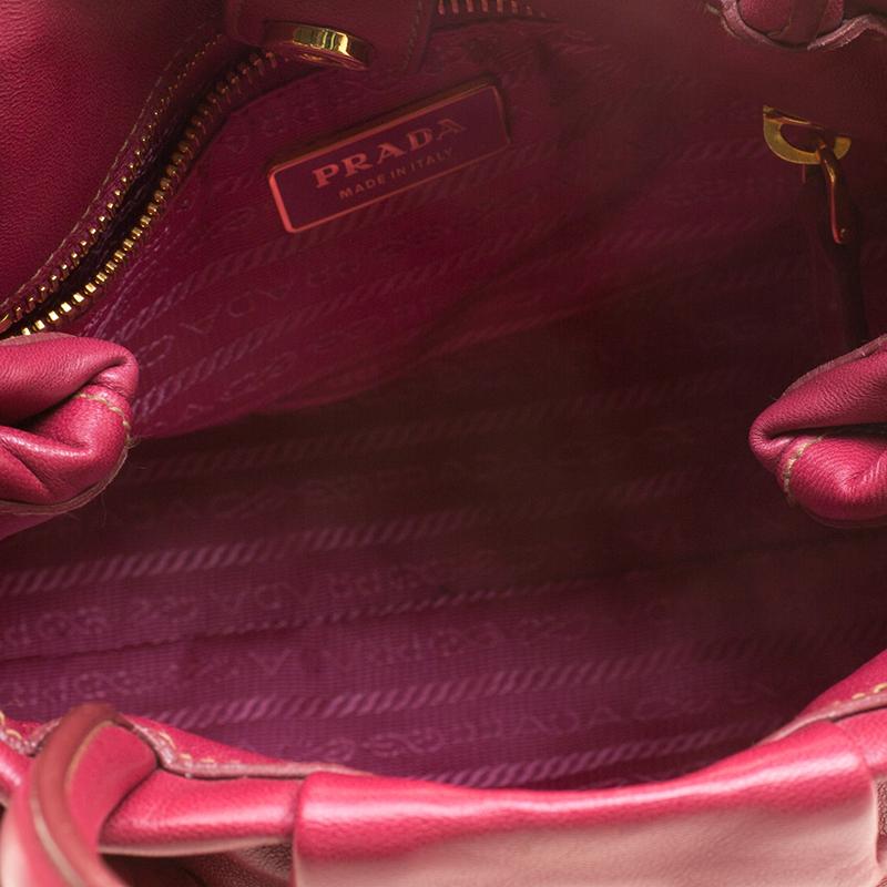 Prada Pink Nappa Leather Rose Satchel For Sale at 1stDibs | prada rose ...