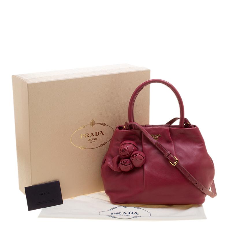 Prada Pink Nappa Leather Rose Satchel For Sale at 1stDibs | prada rose ...