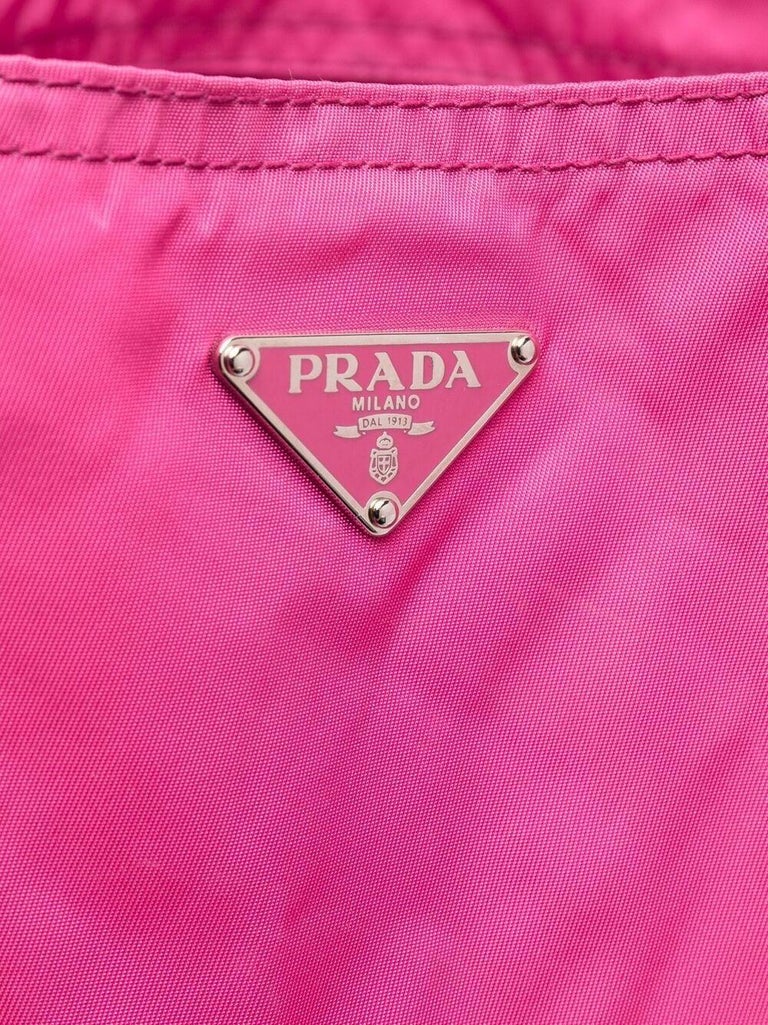 Prada Pink Robot Nylon Tote Bag at 1stDibs