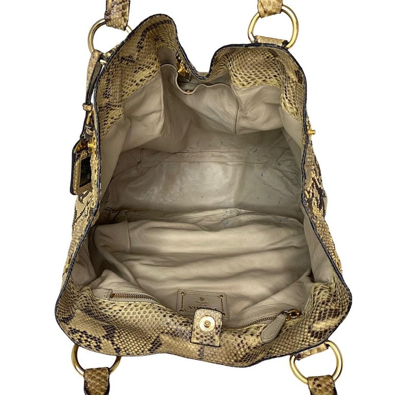 Prada Pitone Lucido Python Satchel For Sale at 1stDibs