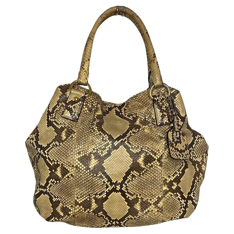 Prada Pitone Lucido Python Satchel For Sale at 1stDibs