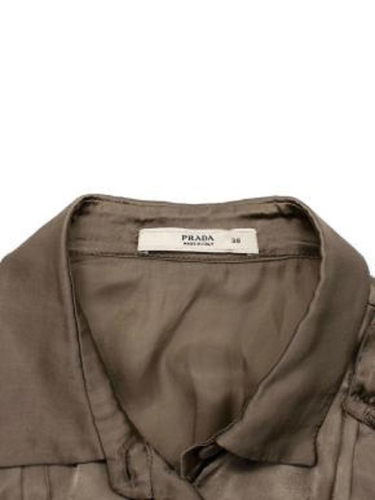 Prada Pleated Silk Sleeveless Top For Sale at 1stDibs