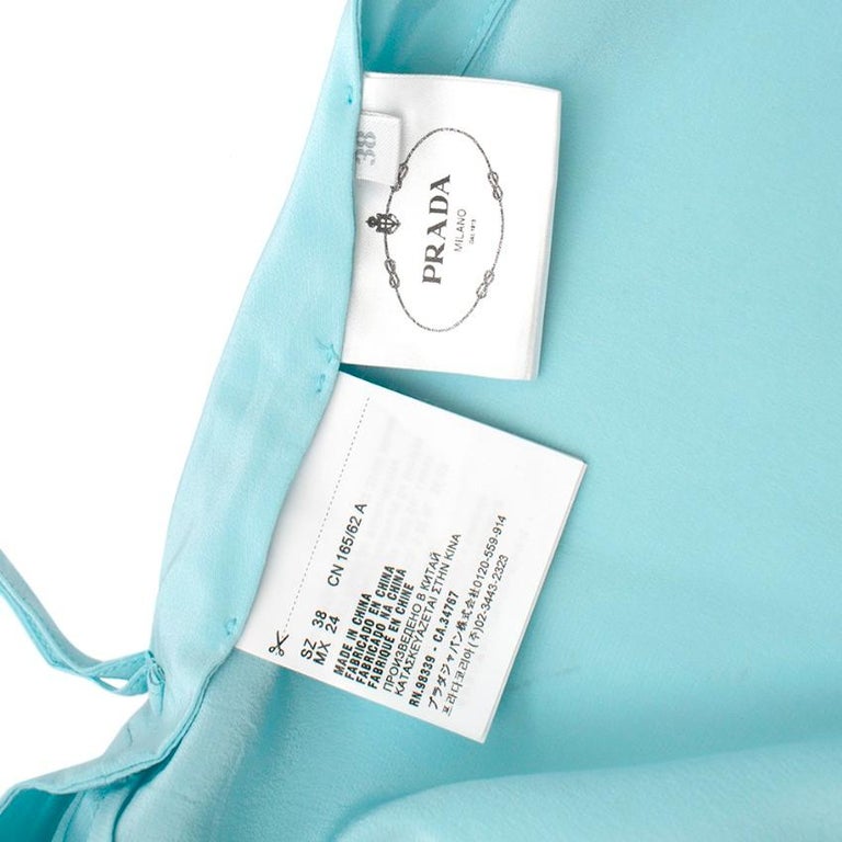Prada Pleated Turquoise Silk Skirt - Size US 2 at 1stDibs | turquoise skirt