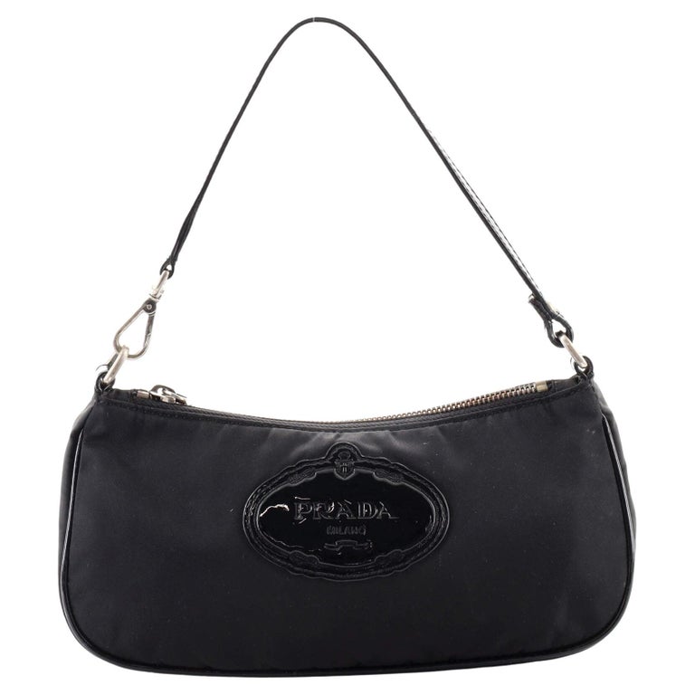 Prada Pochette Shoulder Bag Tessuto and Leather Small at 1stDibs