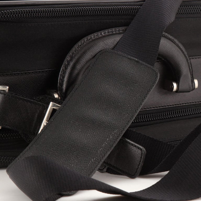 Prada Porta Computer Briefcase Tessuto and Saffiano Leather Medium at ...