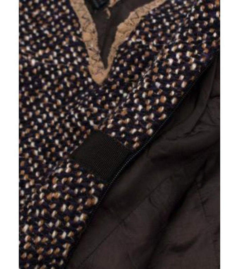 Prada Purple and beige tweed shell top For Sale at 1stDibs