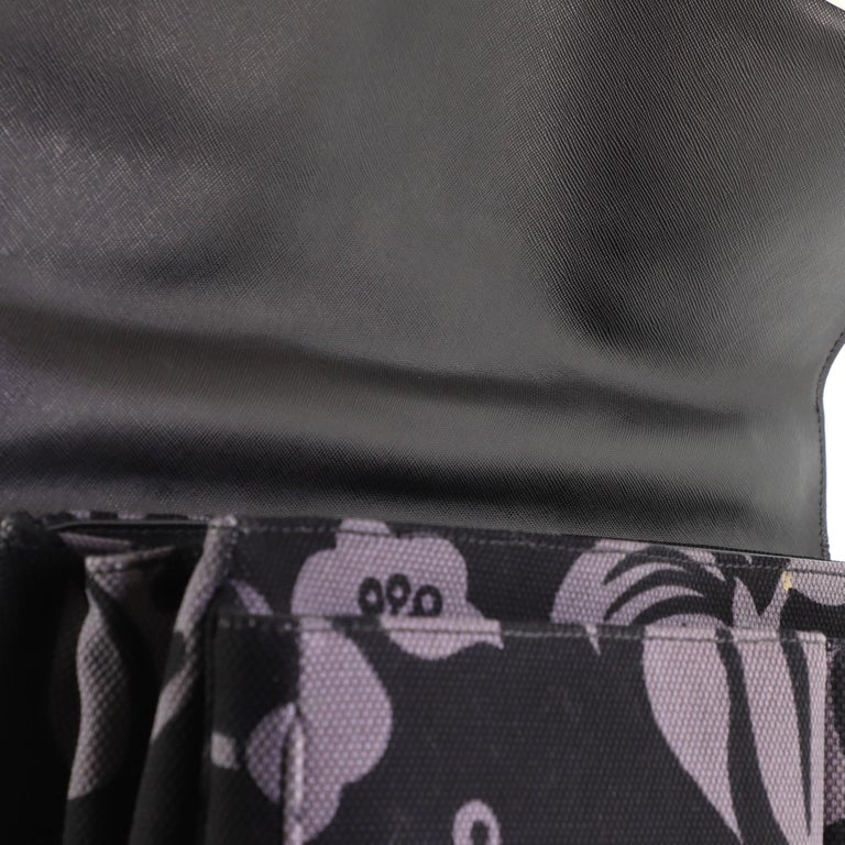 Prada Push Lock Pocket Briefcase Printed Canvas Large at 1stDibs