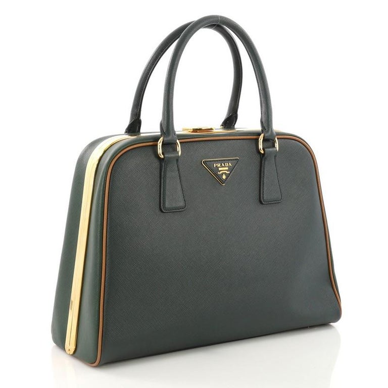 Prada Pyramid Top Handle Bag Saffiano Leather Medium at 1stDibs | prada ...