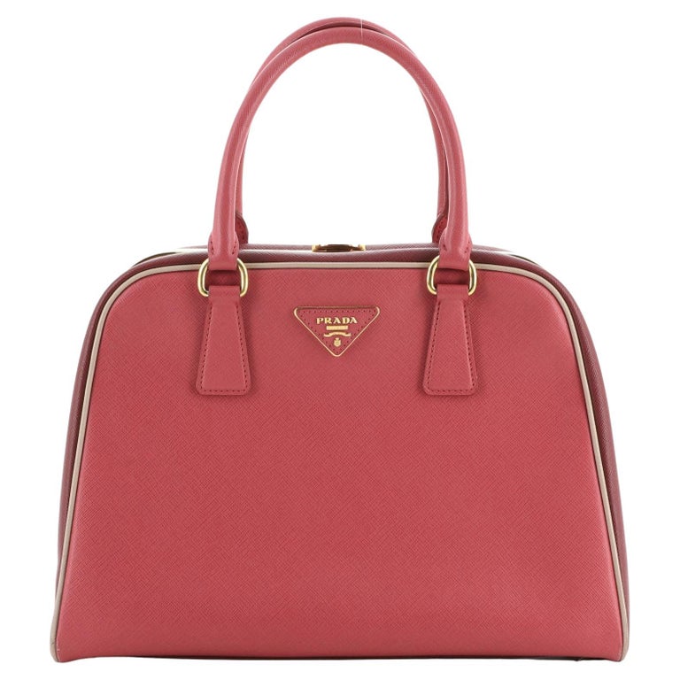 Prada Pyramid Top Handle Bag Saffiano Leather Medium at 1stDibs