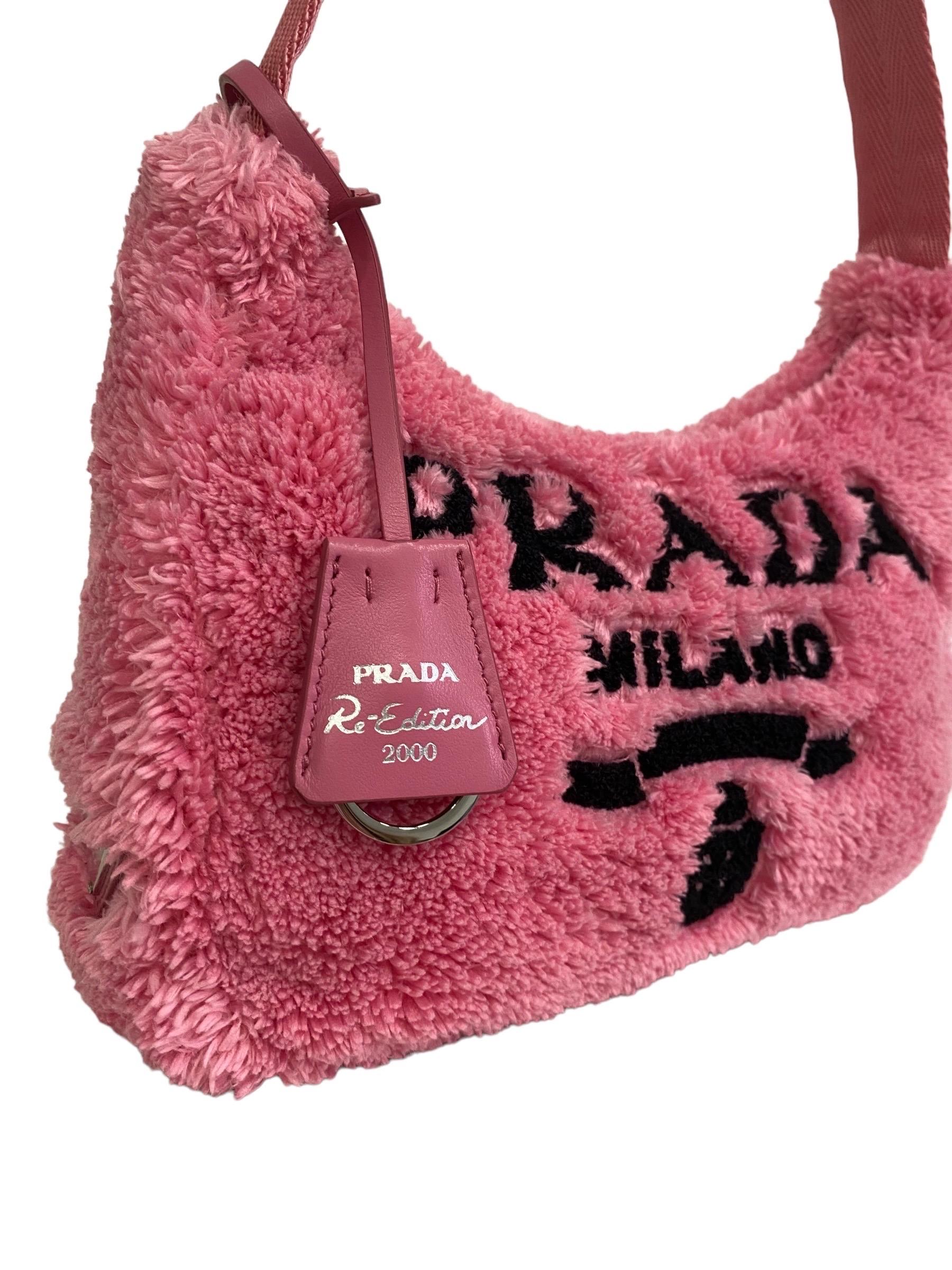 Prada Re-edition 2000 Pink Shoulder Bag at 1stDibs