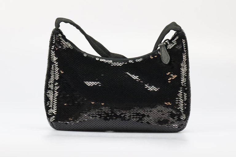Prada Re-edition 2000 Sequined Nylon Shoulder Bag For Sale at 1stDibs