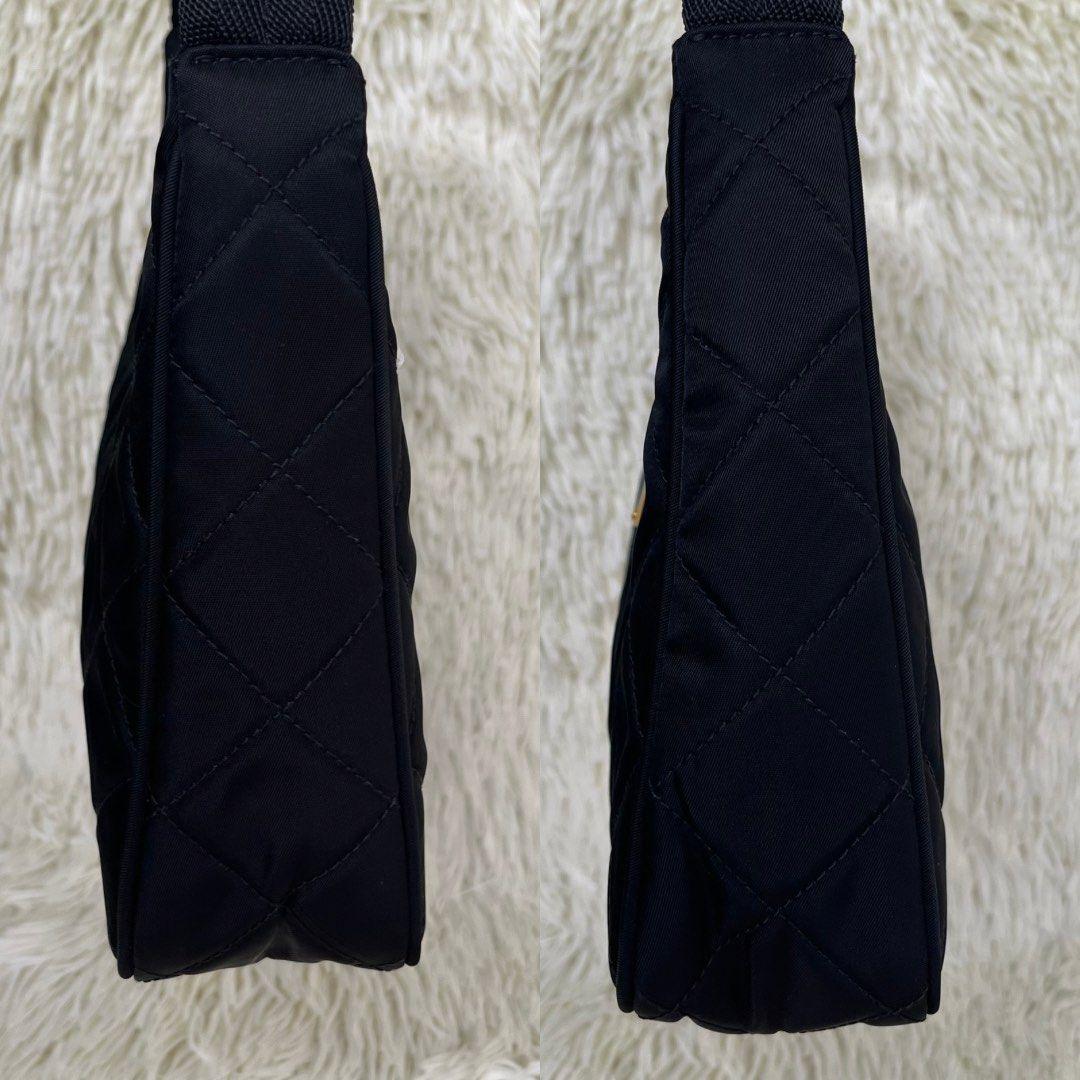 PRADA RE EDITION BLACK QUILTED WITH GOLD SHOULDER bag 2023 For Sale at ...