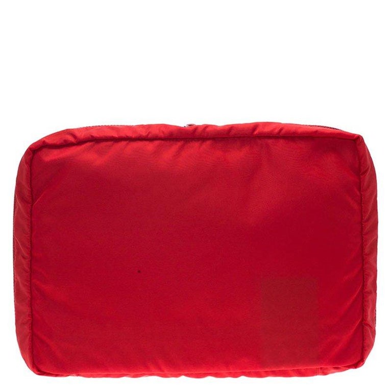 Prada Red Nylon Laptop Case For Sale at 1stDibs