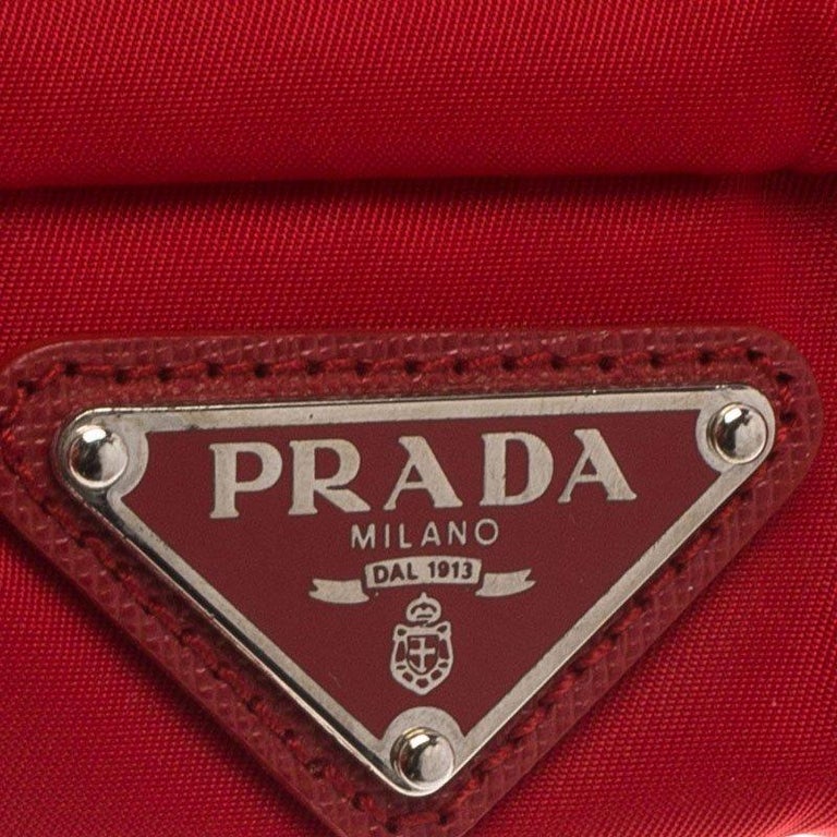 Prada Red Nylon Laptop Case For Sale at 1stDibs