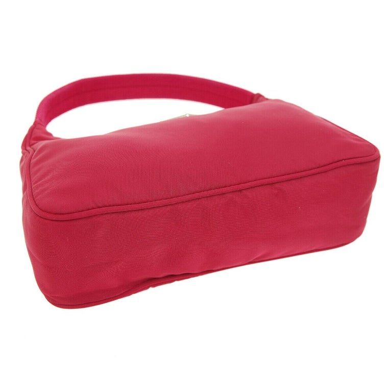 Prada Red Nylon Pochette Evening Top Handle Satchel Shoulder Bag at ...