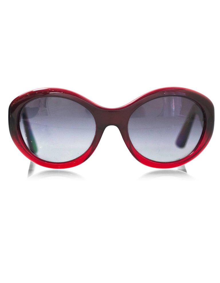 Prada Red Ombre Resin Sunglasses with Case at 1stDibs | red ombre ...
