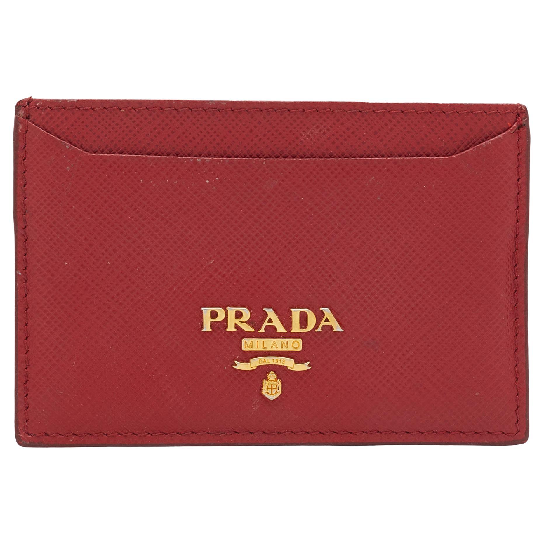 Prada NIB Card Holder Beige For Sale at 1stDibs