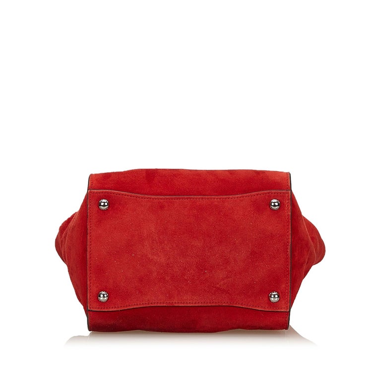 Prada Red Suede Twin Pocket Bag at 1stDibs | red suede handbag