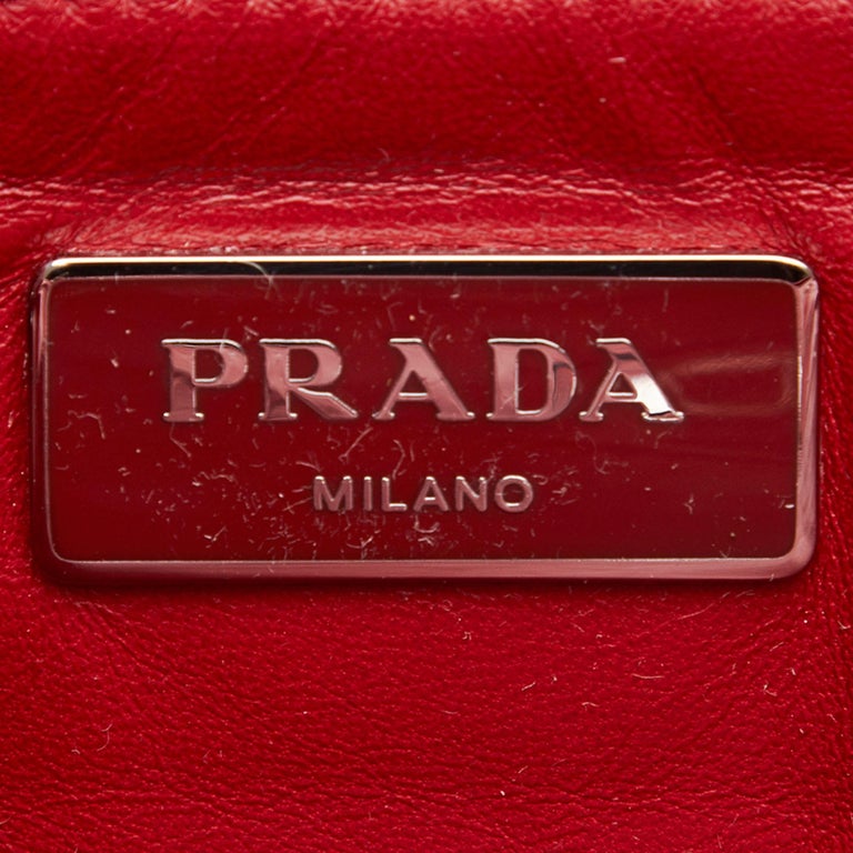 Prada Red Suede Twin Pocket Bag at 1stDibs | red suede handbag