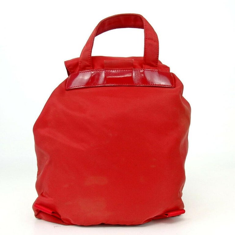 Prada Red Twin Pocket Backpack Tessuto Bookbag 858404 at 1stDibs ...