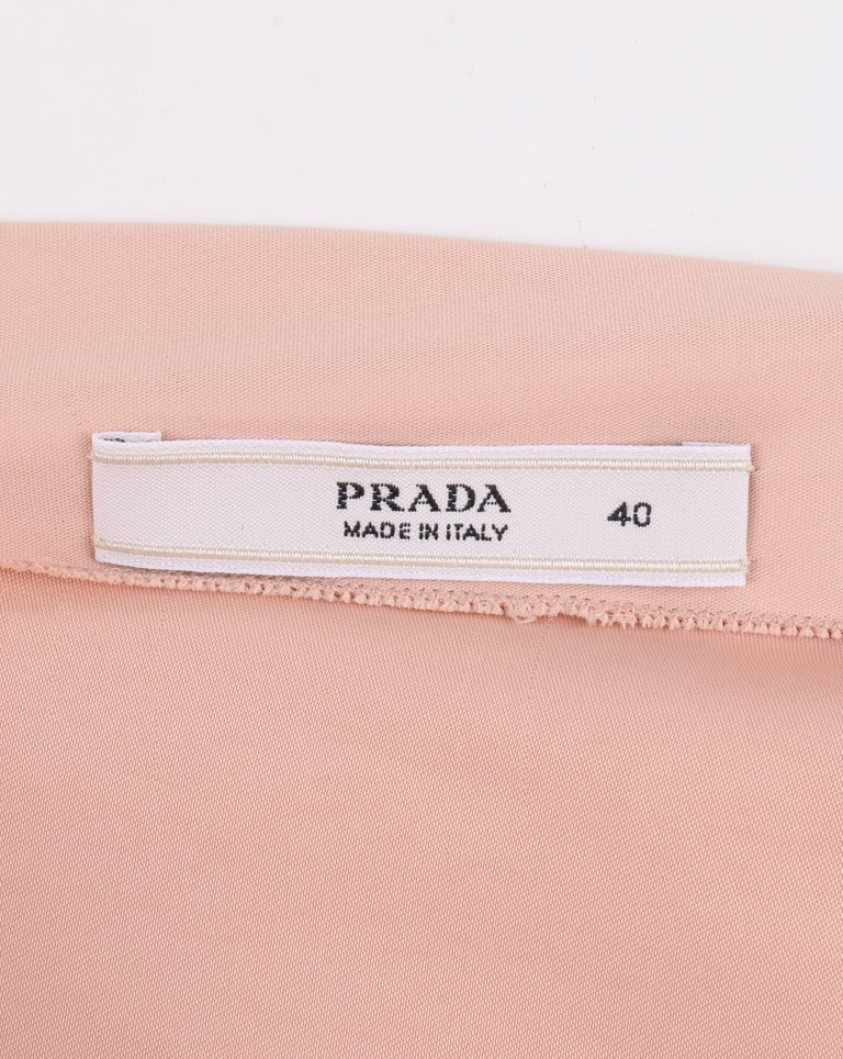 PRADA Resort 2010 Blush Pink Silk Asymmetrical Draped Shift Cocktail ...