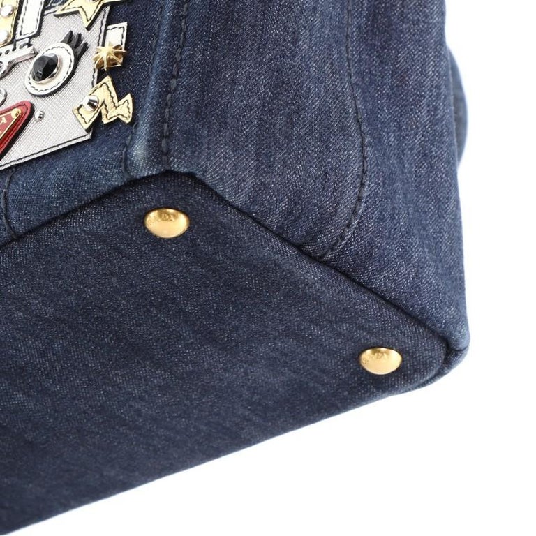 Prada Robot Convertible Tote Denim Small at 1stDibs