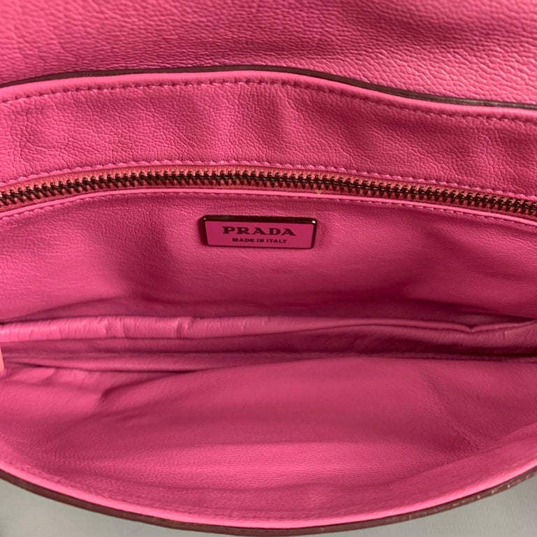 PRADA Rose Suede Shoulder Bag Handbag For Sale at 1stDibs
