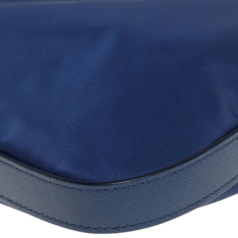 Prada Royal Blue Nylon and Leather Crossbody Bag at 1stDibs